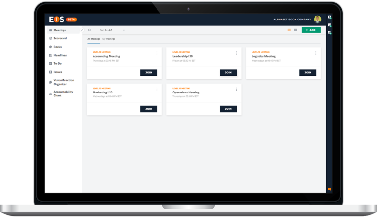 EOS One Software | EOS Foundational Tools Software Solution