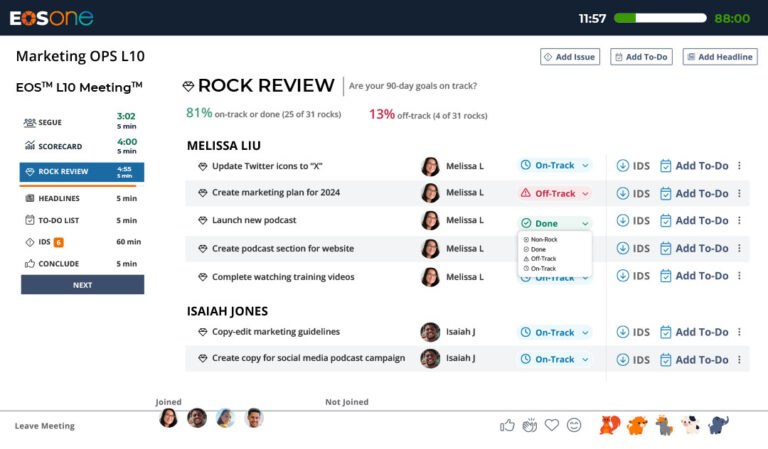 EOS One™ | Software from the Makers of EOS®